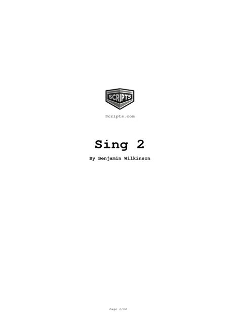 Sing 2 Pdf