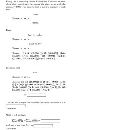 Solved Using The Alternating Series Estimation Theorem We