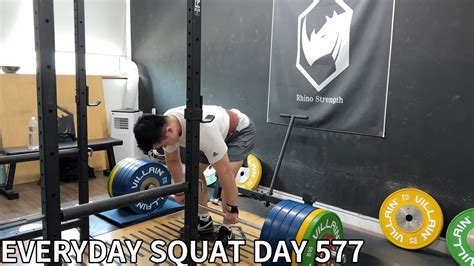 매일 스쿼트 577일차 스트렝스 훈련 바벨 운동624 토 Youtube