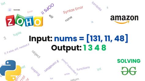 Zoho Round 2 Programming Question Solving Tamil Python Programming Techtors Youtube