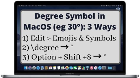 How To Type Degree Symbol In Mac Pickupbrain Be Smart