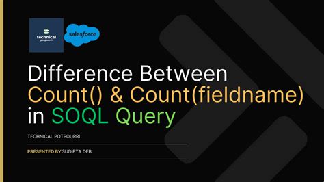 Difference Between Count And Countfieldname In Soql Query Technical Potpourri From Sudipta Deb