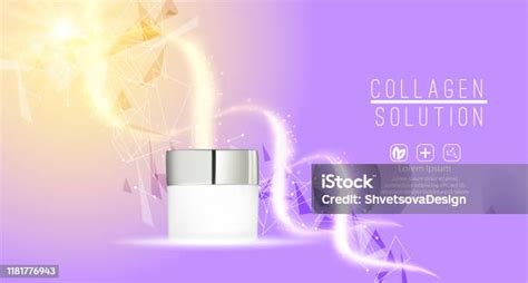 과학 디자인에 대한 추상 보라색 빛 배경 크림 분자의 과학 그림 유기농 화장품 및 스킨 케어 크림 보라색 배경 위에 뷰티 스킨 케어 디자인 벡터 그림입니다 Dna에 대한