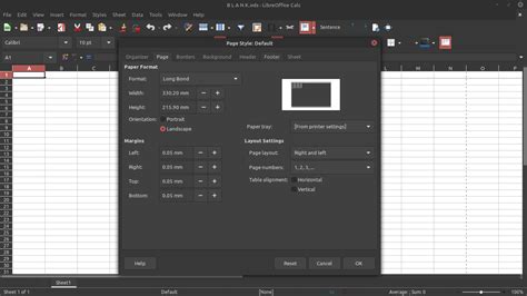 Paper Size Limit Doesnt Appear Without Grid Line Libreoffice Calc