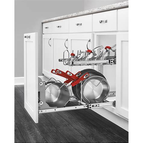 Best Buy Rev A Shelf 2 Tier Pots And Pans Cookware Cabinet Organizer 5CW2 1222 CR