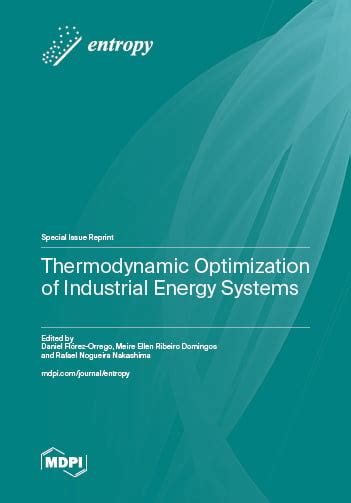 Thermodynamic Optimization Of Industrial Energy Systems Mdpi Books