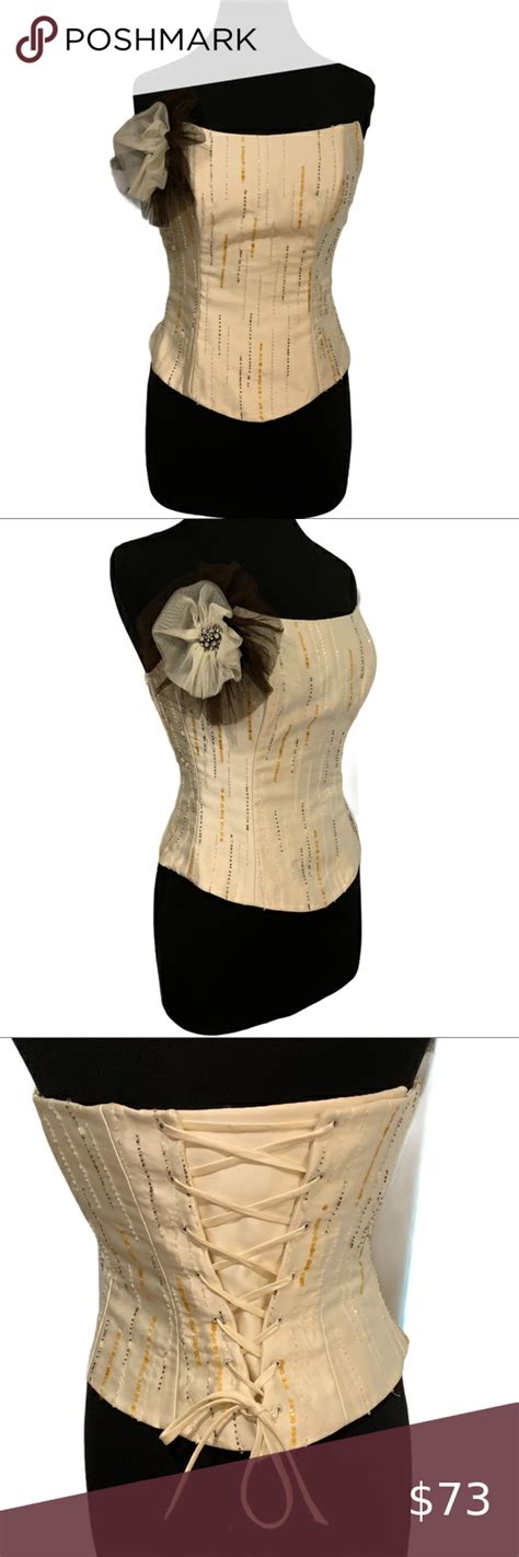 Beaded Satin Bustier Corset