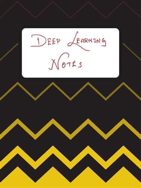 Deep Learning Notes Pdf Mathematical Analysis Applied Mathematics