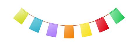 Carnival Garland With Colorful Flags Multicolored Flags Decorative