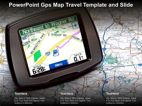 Powerpoint Gps Map Travel Template And Slide Presentation Graphics