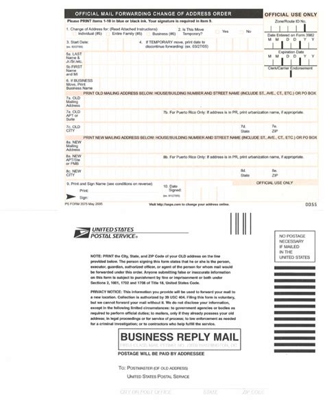 Usps Mail Forwarding Pdf