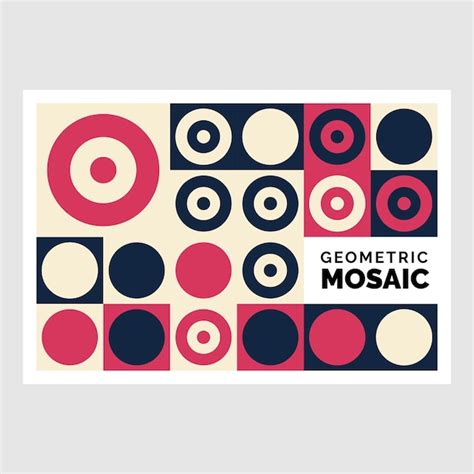 Premium Vector Flat Mosaic Banner Template Design Vector Illustration