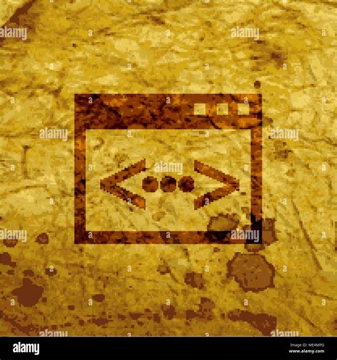 Code Icon Symbol On Paper Background Vector Illustration Stock Vector Image And Art Alamy