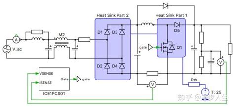 Plecs 应用示例 3 具有pfc和热模型的升压转换器 知乎