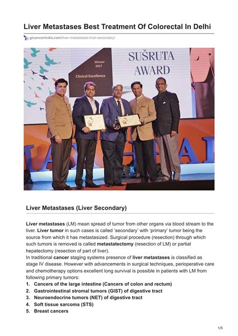 Ppt Liver Metastases Best Treatment Of Colorectal In Delhi Powerpoint Presentation Id 12186849