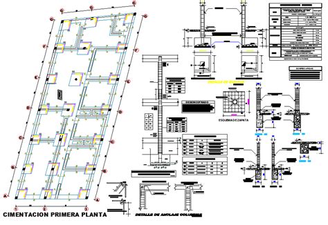 Foundation Plan And Section Detail Autocad File
