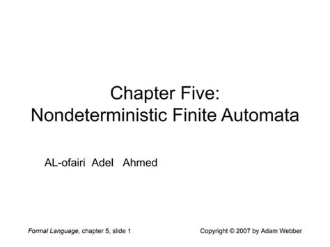 Nondeterministic Finite Automata Ppt Programming Languages Computing