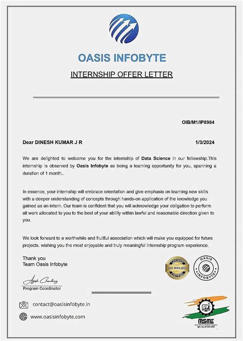 dinesh kumar j r on linkedin infobyte oasisinfobyte newbeginnings careermove excited