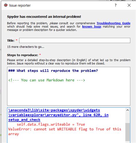 Error When Attempting To Inspect Array With Special Dtype · Issue 8676 · Spyder Idespyder · Github