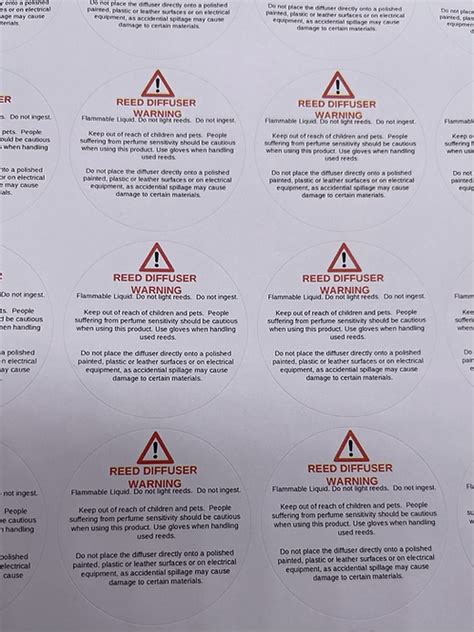 Diffuser Safety Warning Labels Shotfeet New Diffuser Safety Warning Labels Shotfeet New