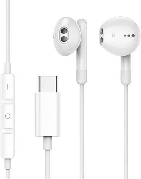 Kamon Usb C Wired Earbuds With Mic Type C In Ear Headphones Built In Dac Hi Res Chip Powerful