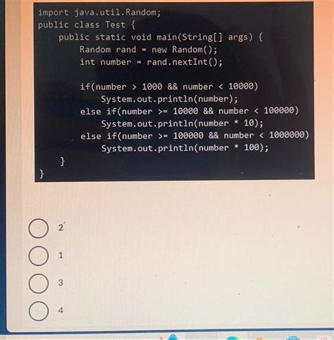 Solved Import Java Util Random Public Class Test Public Chegg