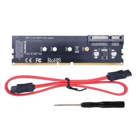 Ddr3 Ddr4 Ddr2 To M2 Ssd Adapter Ddr To M 2 Hard Disk Adapter Card Black Sata 15pin Power Sata