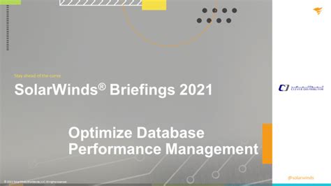 Episode 5 Optimize Database Performance Management With Solarwinds