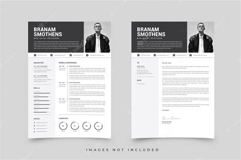 Резюме резюме шаблона Премиум вектор