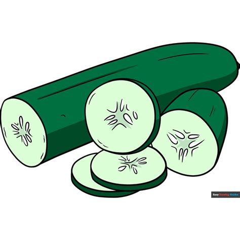 How To Draw A Cucumber Easy Step By Step Tutorial
