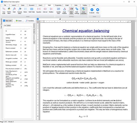 Chemical Equations And Symbols