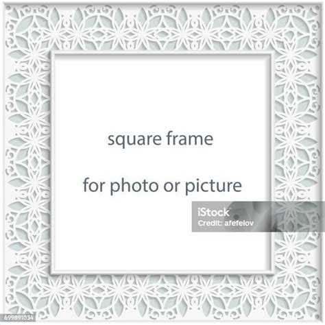 3 차원 벡터 옅은 사각형 프레임 사진 또는 그림 빈티지 소품 비쳐 테두리 축제 패턴 선물 서식 파일에 대 한 공란에 대한 스톡 벡터 아트 및 기타 이미지 Istock