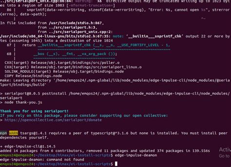 Edge Impulse Cli Installtion Issue In Linux Environment Edge Impulse Forum
