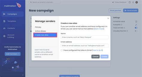 Sending From An Alias Mailmeteor Support Help