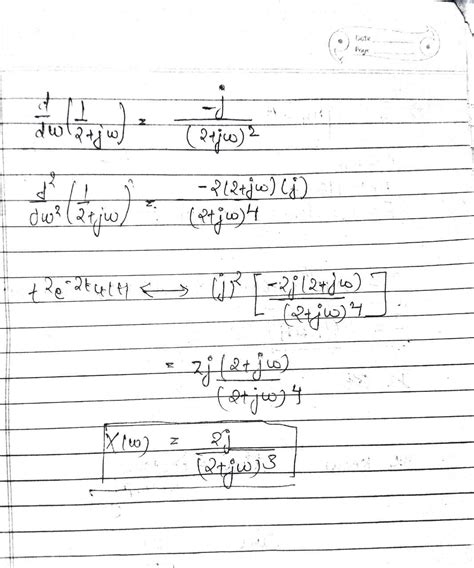 Solved Given Xt Calculate The Fourier Transform Xjw C Xt