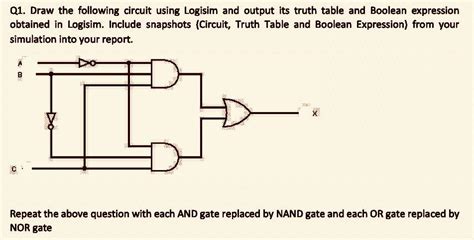 Solved Q1 Draw The Following Circuit Using Logisim And