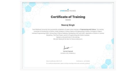 Neeraj Singh On Linkedin Successfully Completed The Programming With Python Training From