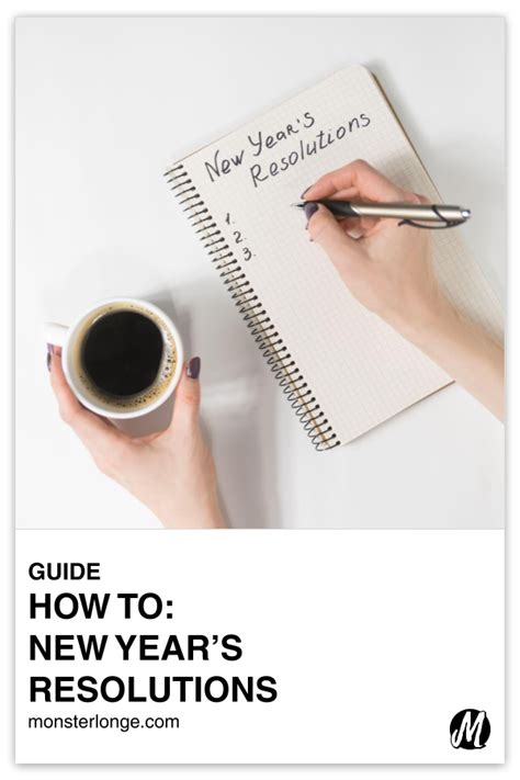 How To Keep New Years Resolutions Monster Longe