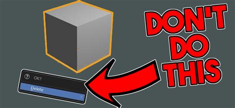 2 ways how to delete the default cube without “x” and “delete” [totally