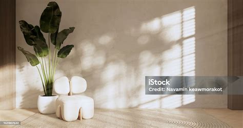 안락 의자 소파와 장식 일본어 현대 방 인테리어 와비사비 스타일3d 렌더링 디자인에 대한 스톡 사진 및 기타 이미지 디자인 거실 일본 Istock