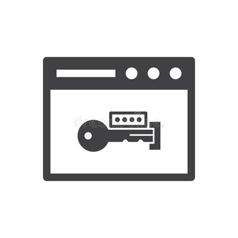 Website Password Lock Icon Stock Illustration Illustration Of Vector 376355494