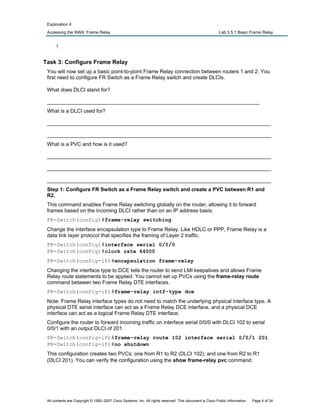 Lab Basic Frame Relay PDF Lab Basic Frame Relay PDF