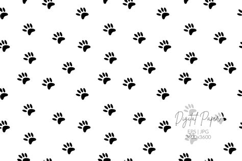 Seamless Paw Pattern Graphic By IkkiloDesign Creative Fabrica
