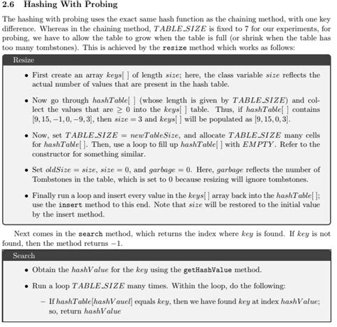 Solved 26 Hashing With Probing The Hashing With Probing