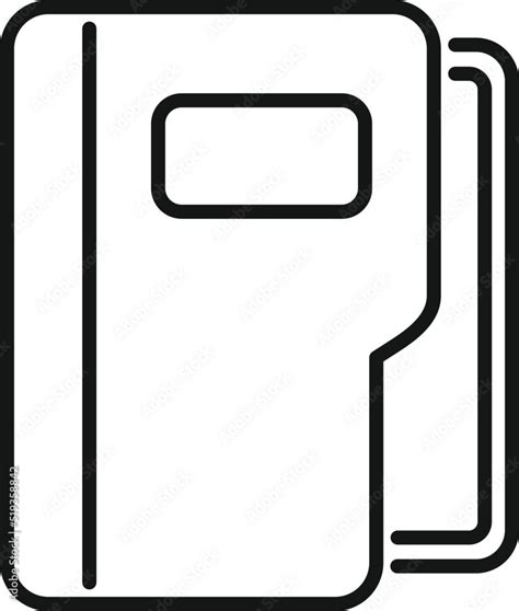 Folder Icon Outline Vector Crm Database Stock Vector Adobe Stock