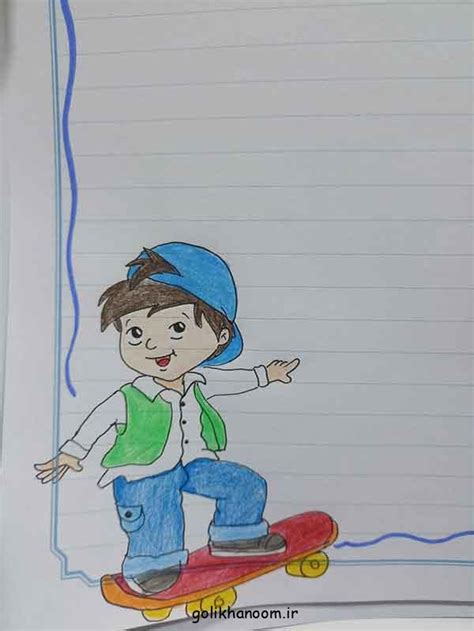 نقاشی دفتر املا پسرانه ” 2025؛ از اون طرح‌هاییه که خیلی طرفدار داره