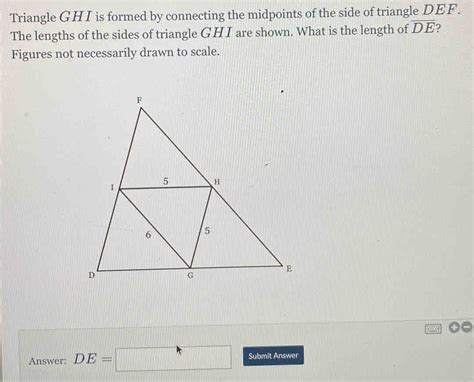solved triangle ghi is formed by connecting the midpoints o[geometry