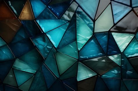 Premium Ai Image Geometric Intrigue Abstract Triangles Merging Deep