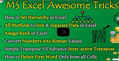 Awesome Tricks Ms Excel Rajiv Sethi