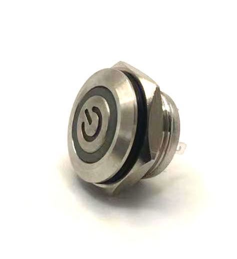 25mm Ultrashort Flat Head Symbol Metal Button Switch Metal Button Switch And 12mm Metal Button